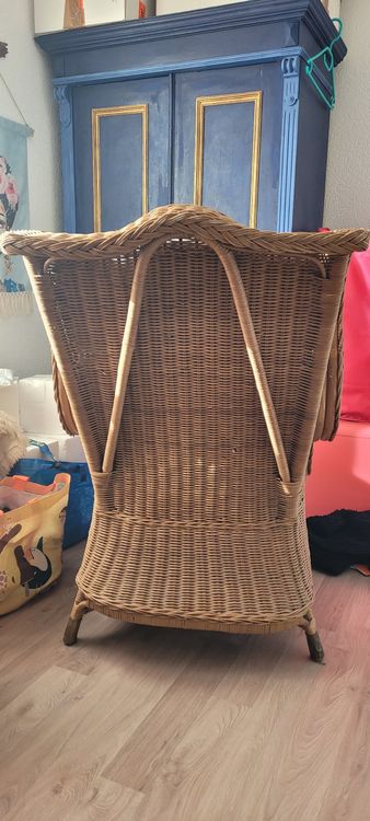 Rattansessel, Korbsessel wie neu m. Polster, Überzug abnehmb | Kaufen auf Ricardo