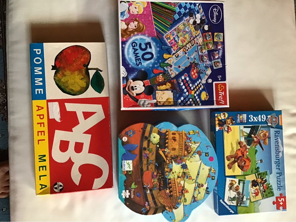 4 Spiele (2 Puzzle, ABC Apfel, Spielesammlung) (Gebraucht) in Rüti ZH ...