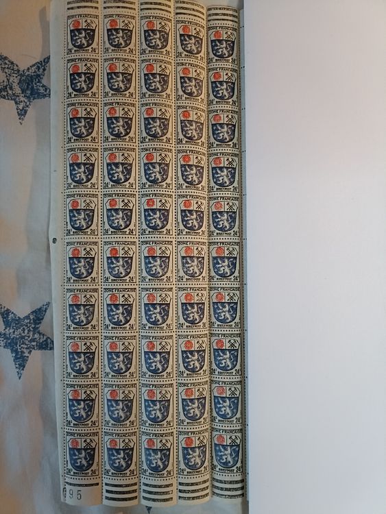 BRIEFMARKEN BOGEN AUS DER FRANZÖSISCHEN ZONE 1946 | Kaufen auf Ricardo