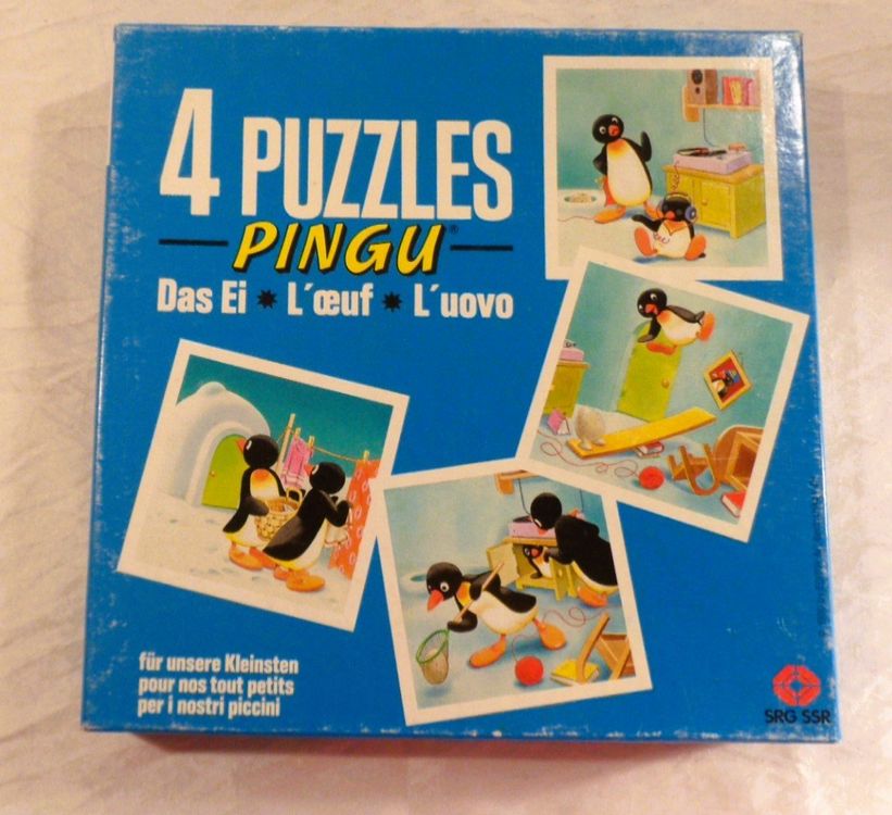 Pingu - 4 Puzzle - Das Ei / Je 12 Teile / Komplett (Gebraucht) in ...