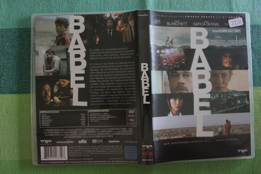 ~~Babel -- Brad Pitt, Cate Blanchett~~ DVD ( 2326/2) (Gebraucht) in Geroldswil für CHF 1 – mit ...