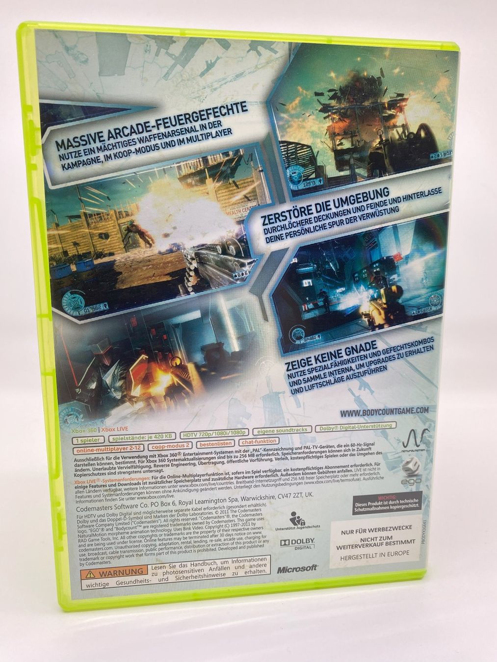 🎮🟡💎 'Bodycount' X360 NFR - Shooter - Codemasters (Gebraucht) in Gossau ...