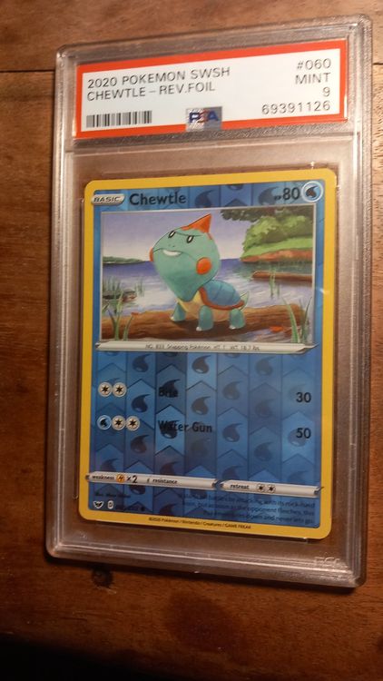 Chewtle Reverse Foil, Sword & Shield (2020), PSA 9 Mint (Gebraucht) in ...