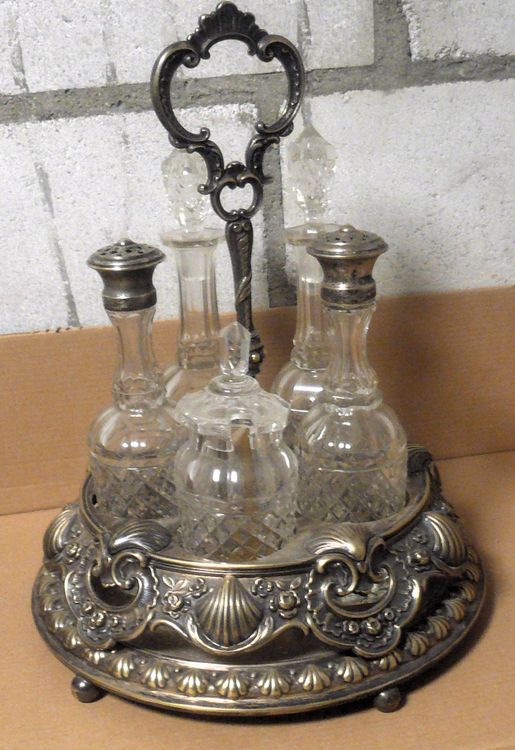 antike MENAGEN SET um 1880 von HENNINGER Berlin, versilbert (Gebraucht ...