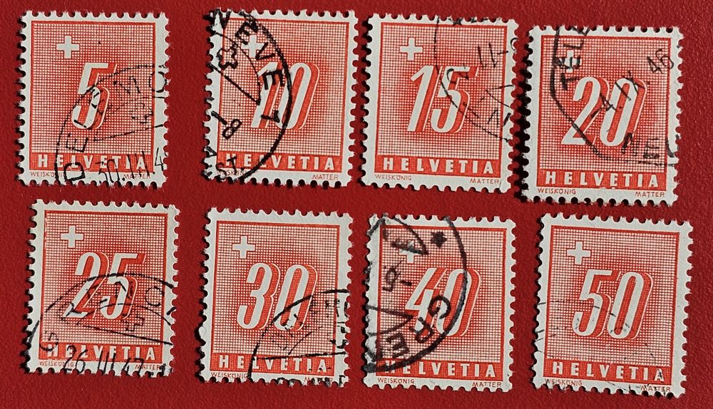 PORTO MARKEN 54 - 61 GEST. DELEMONT GENEVE GRENCHEN 1938 (Gebraucht) in ...