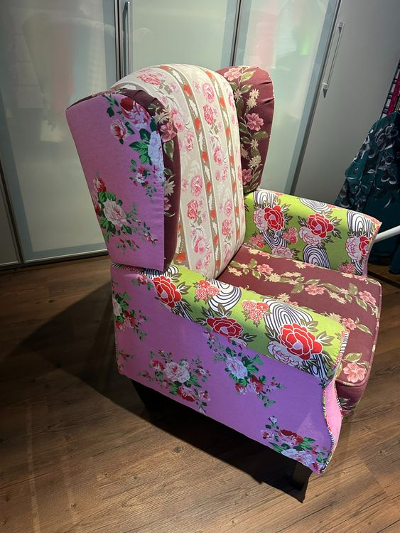 Traumhafter Sessel / Ohrensessel im Patchwork Design! (Gebraucht) in ...