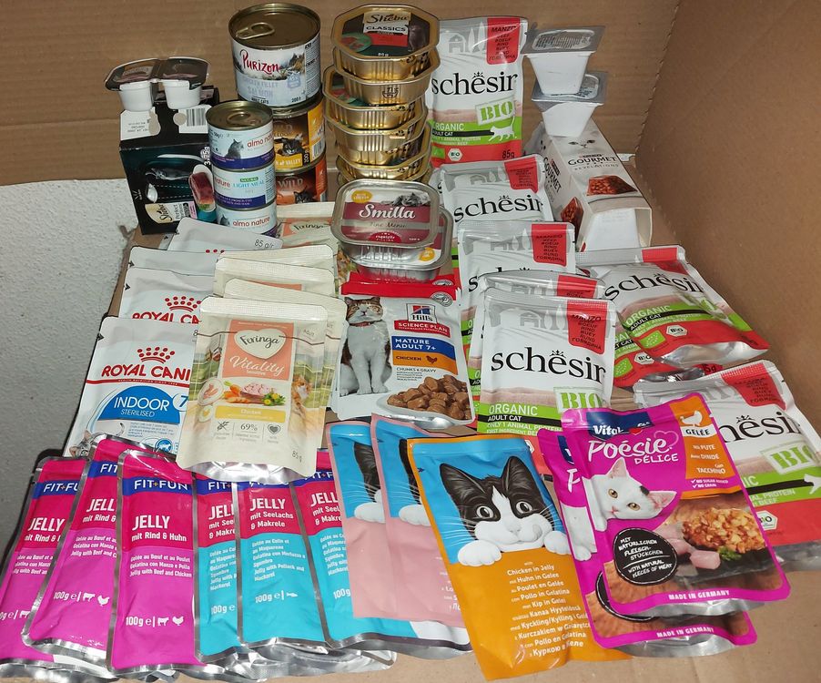 Nourriture pour chat/Nassfutter für Katzen:Schesir,Sheb,etc. (Neuf avec ...