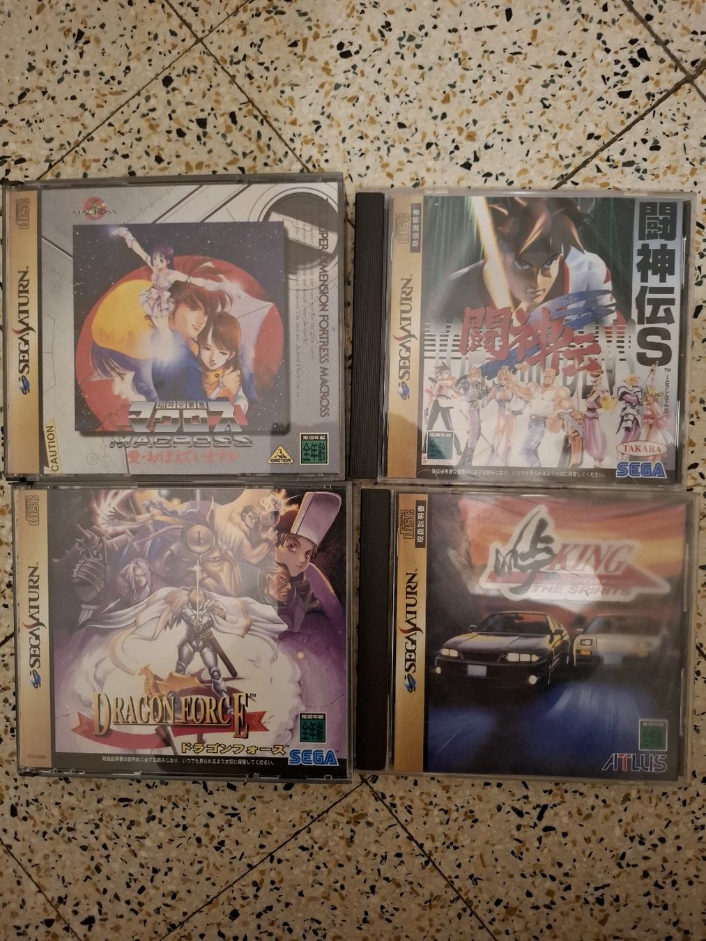 Lot 4 Jeux Sega Saturn Jap Macross Dragon Force Atlus NTSC (Neu (gemäss ...