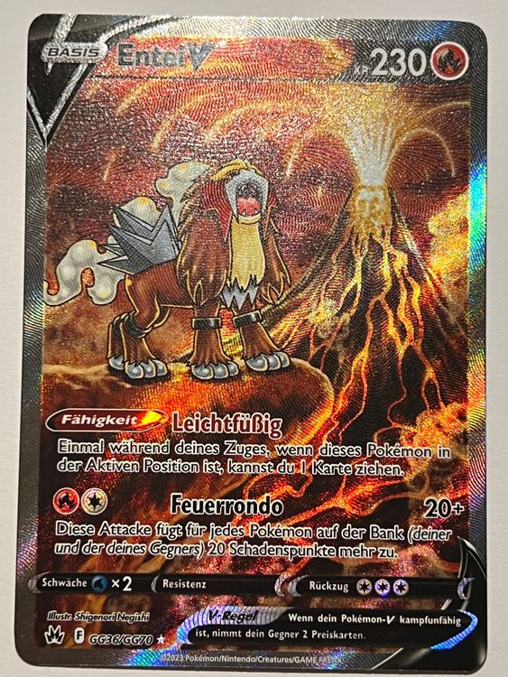 Entei V #GG36 Pokemon Crown Zenith 🇩🇪 (Gebraucht) in Langenthal für CHF ...