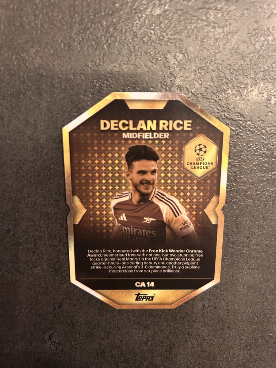 Declan Rice Topps Chrome Award Winner - Sehr Selten! (Neu (gemäss ...