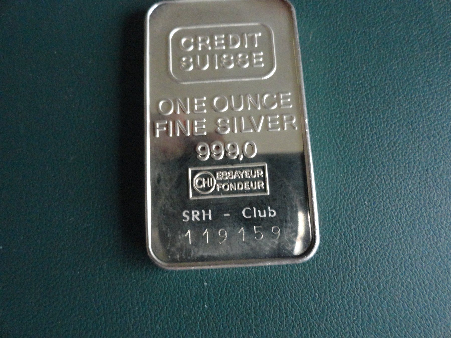 Credit Suisse Silberbarren 1 Unze 999.0 Feinsilber Barren (Neu (gemäss ...