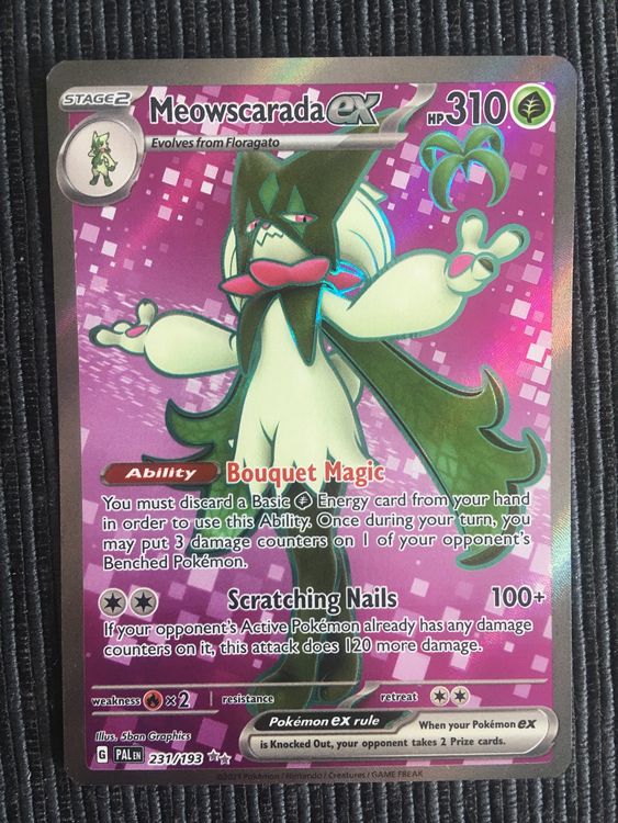 Pokemon Paldea Evolved Meowscarda EX Fullart Englisch (Neu (gemäss ...