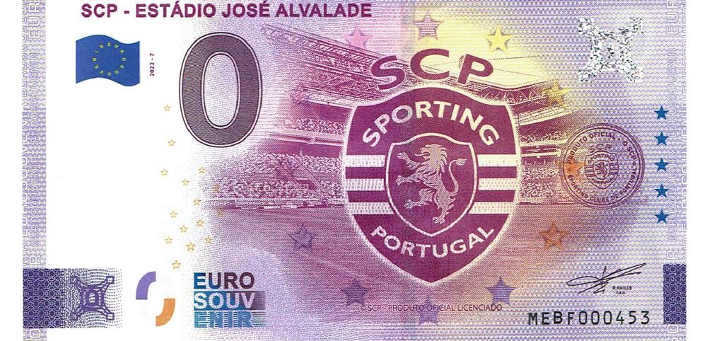 Portugal 0 Euro SCP-Estadio Jose Alvalade 2022-7 UNZ (Neu (gemäss ...