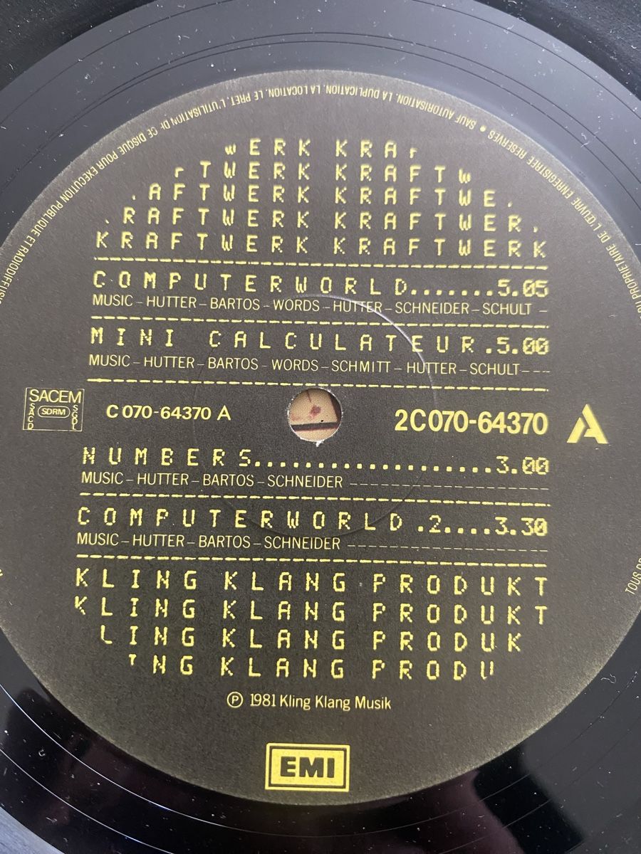 Kraftwerk - Computer World LP - Synth Pop, Electro [1981] (Gebraucht ...
