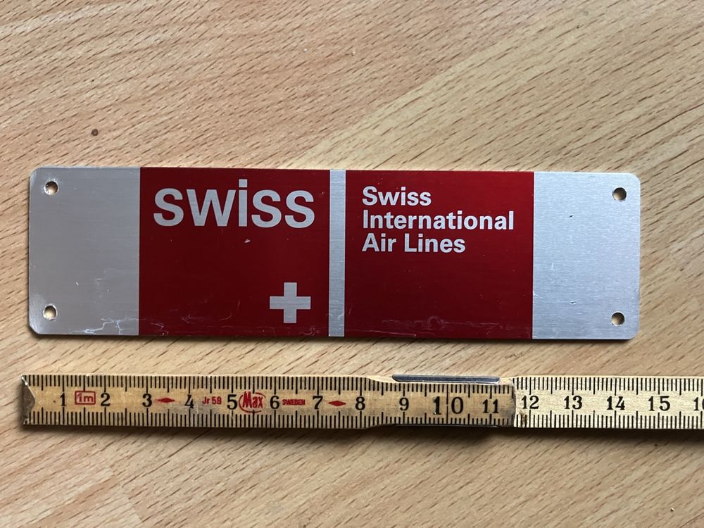 Swiss Plakette für Swiss / Swissair Trolley | Kaufen auf Ricardo