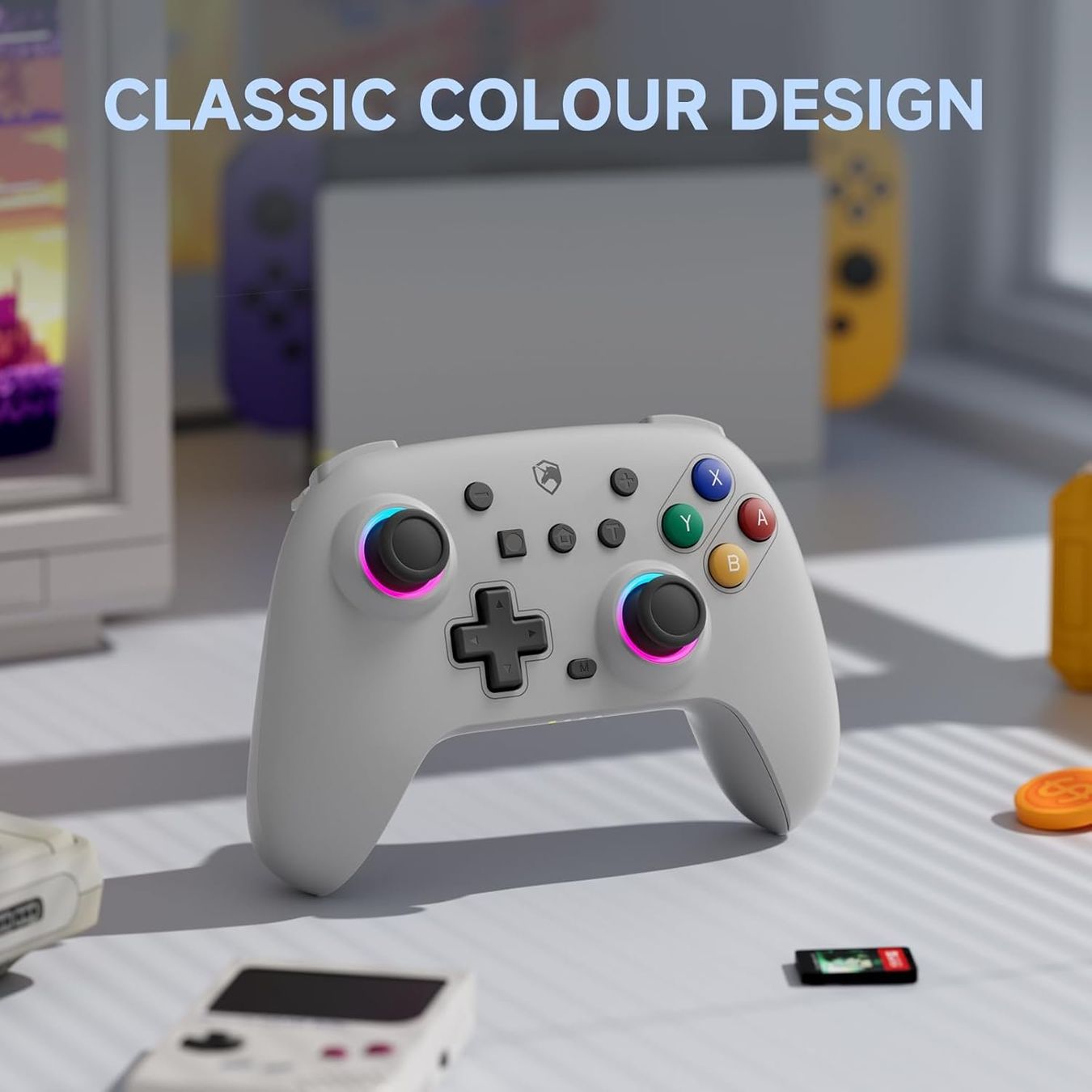 Retro Design Switch Controller RGB Hall Joystick Turbo (Neu und ...