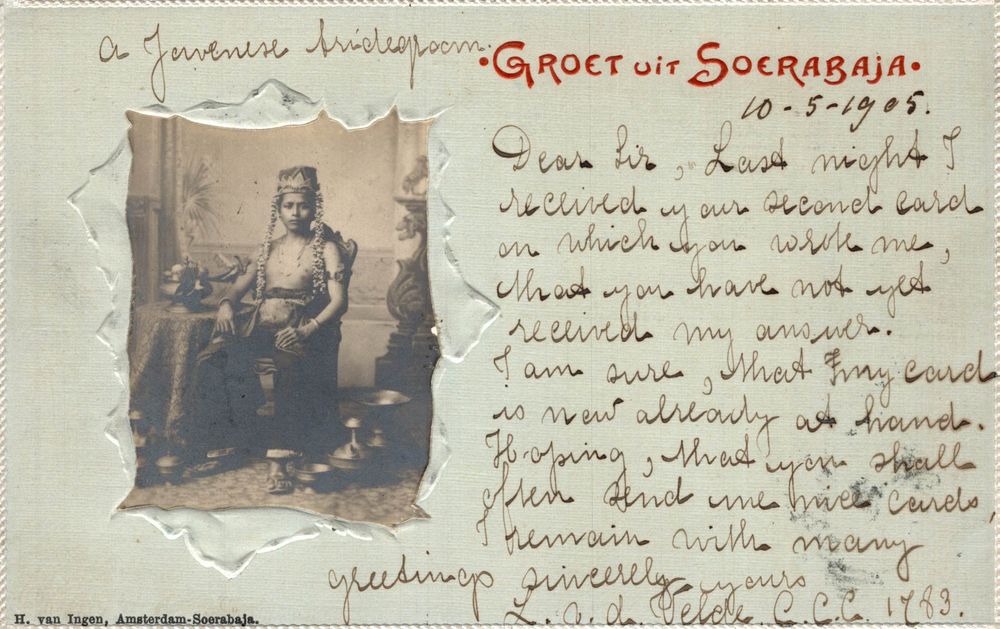 Prägekarte "Groet uir Soerabaja" (Surabaya, Java) (Gebraucht) in ...