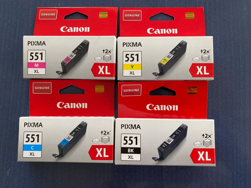 4 Patronen Canon Pixma 551 XL | Kaufen auf Ricardo
