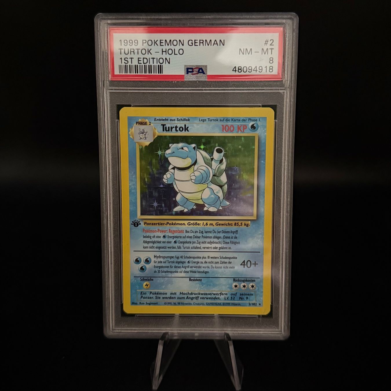 1999 Turtok [Holo] 1st Edition #2 - PSA 8 NM - MINT (Neu (gemäss ...