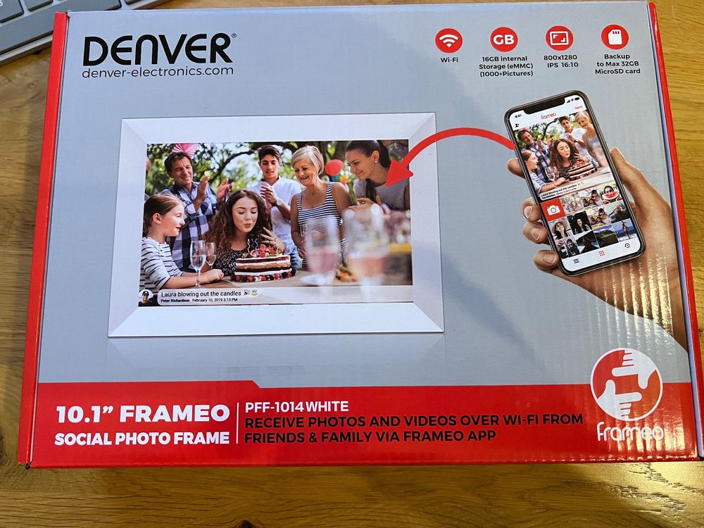 Denver 10.1" Frameo, Digitaler Bilderrahmen (Neu und originalverpackt ...