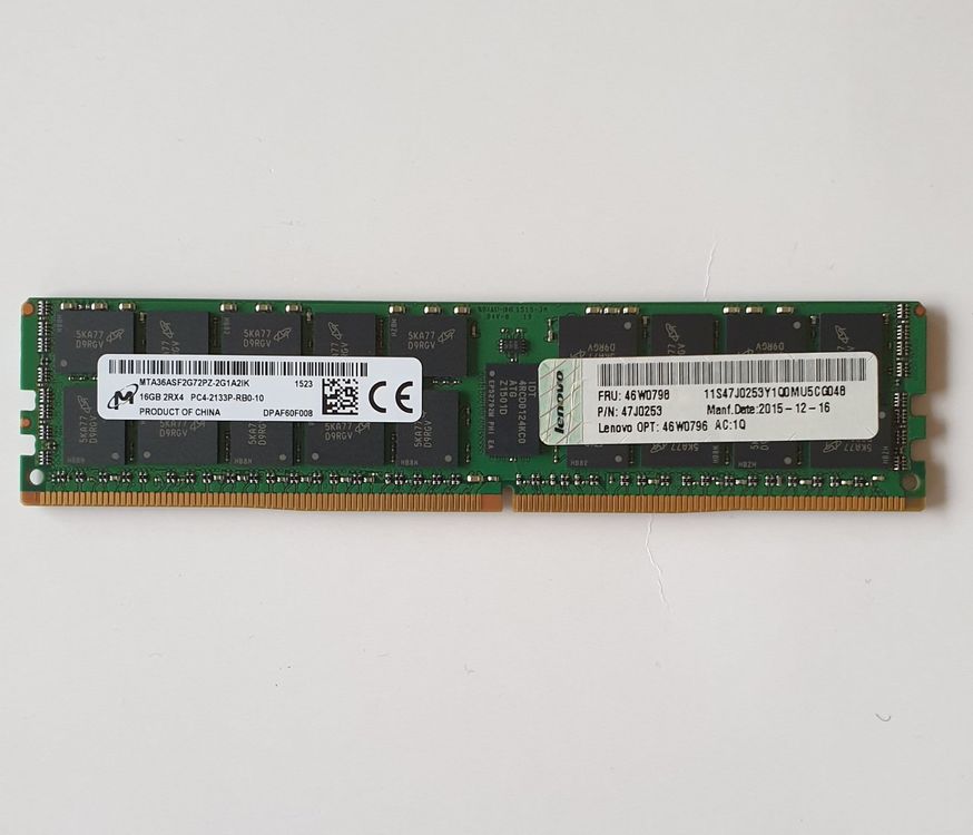 MICRON 4x16Gb 2Rx4 PC4-2133P 64Gb RAM-Set (D'occasion) à Belp pour CHF ...