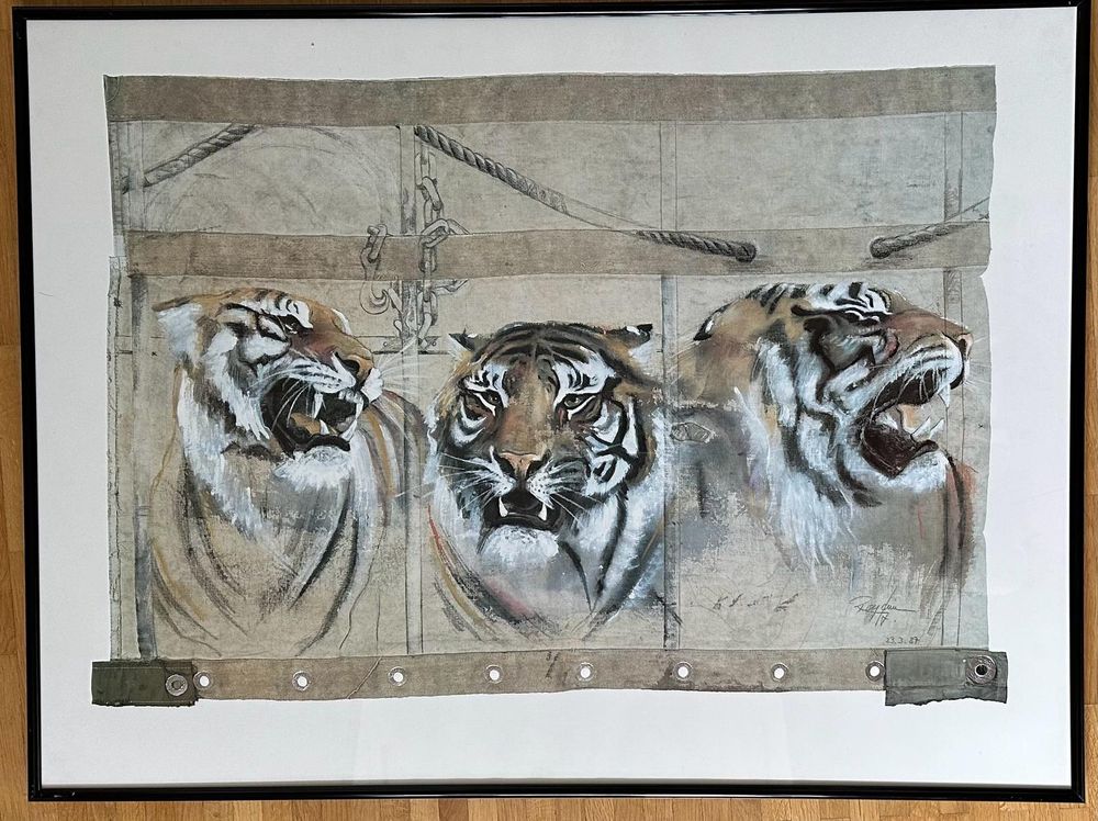 Lithographie von Rolf Knie, in Stein signiert und gerahmt | Kaufen auf Ricardo