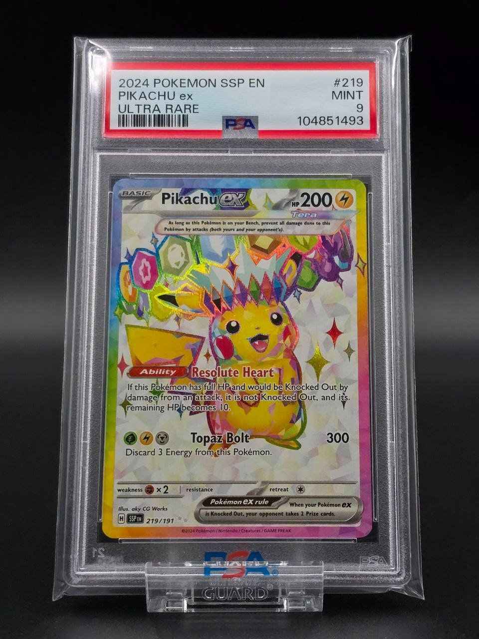 Pikachu ex #219 Surging Sparks SSP PSA 9 / 🇬🇧 (D'occasion) à COINTRIN ...