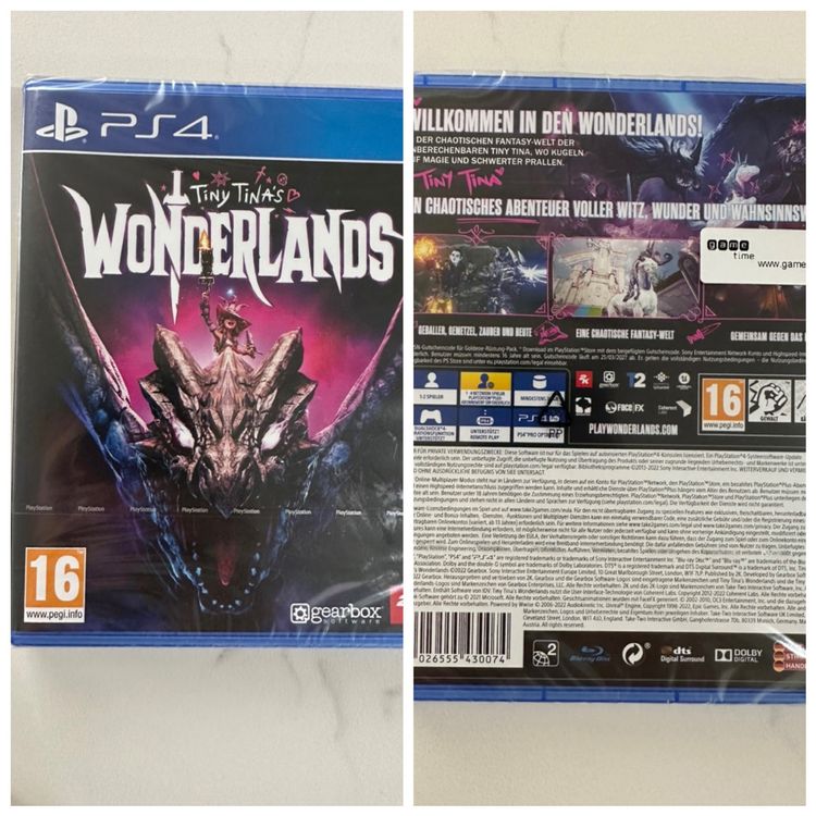 Wonderlands - Tiny Tina‘s - PS4 - ORIGINALVERPACKT!!! (Neu und ...