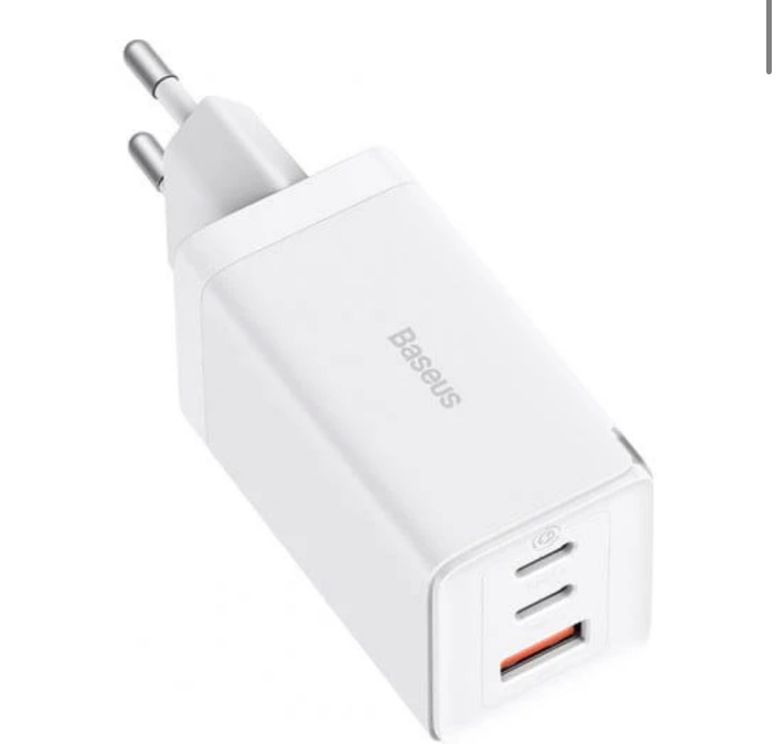 Baseus GaN5 Pro Schnellladegerät 2C+U 65W EU - Weiß (CCGP120 (Neu und originalverpackt) in ...