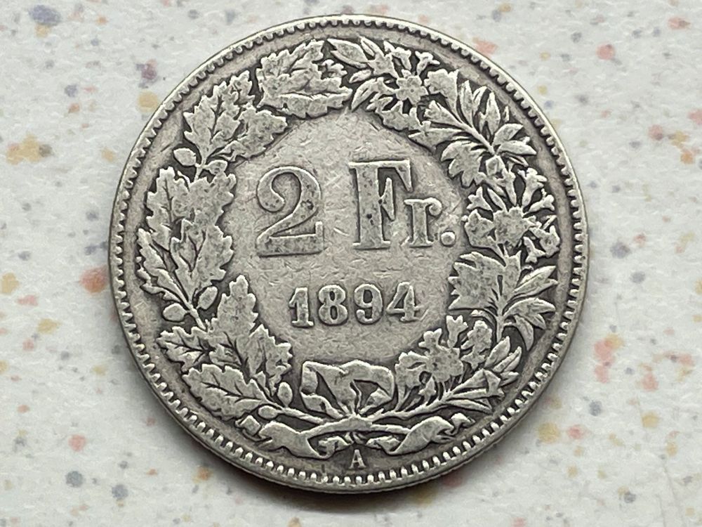 1894 2 Franken Spitzen-Jahrgang !!! selten !!!!!! (Gebraucht) in Winterthur für CHF 6 – mit ...