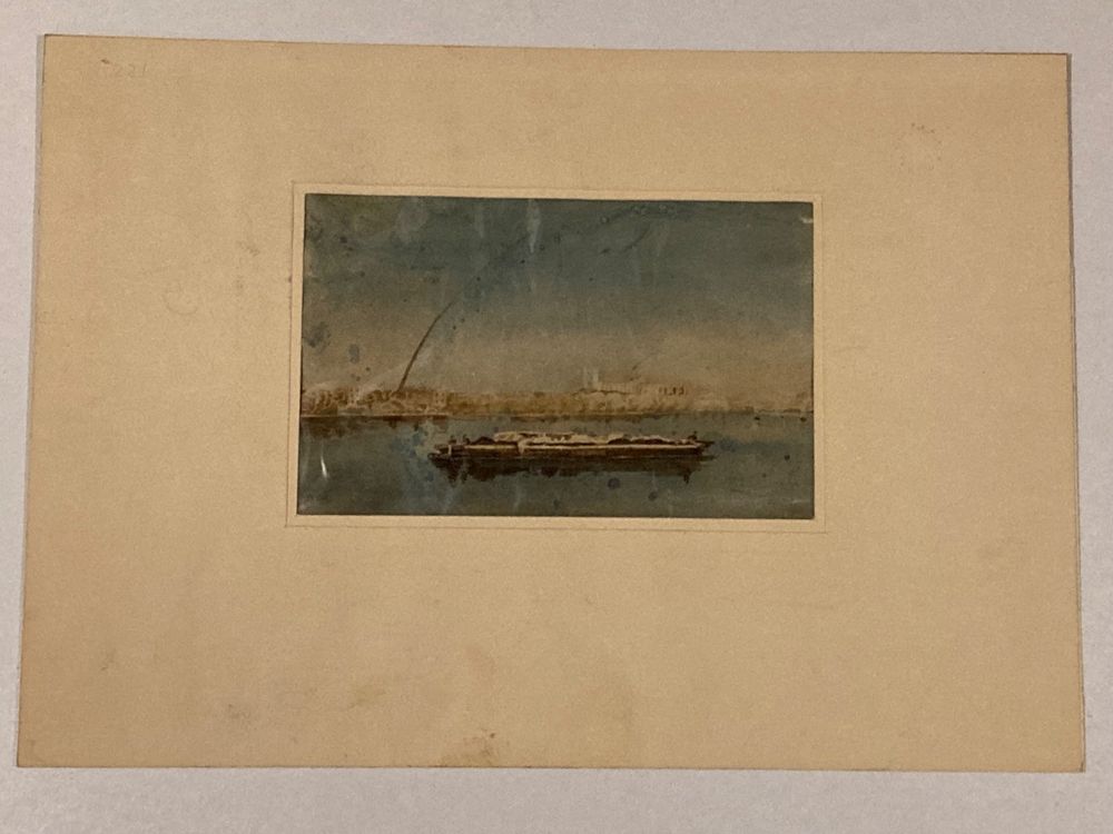 David Cox (1783-1859) Aquarell monogrammiert Meer mit Boot (Gebraucht ...
