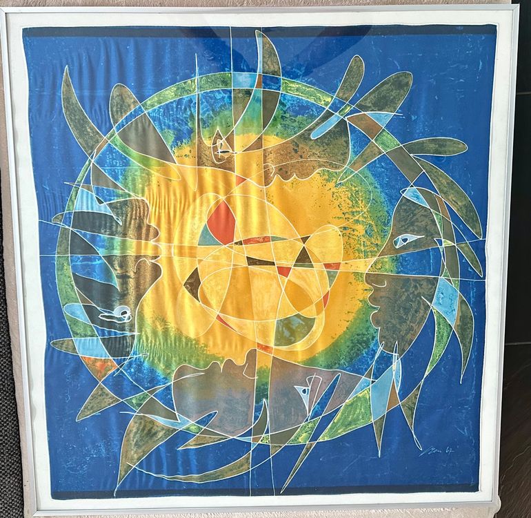 Hans Erni Seidenfoulard "Pacem in Terris" gerahmt (Gebraucht) in Wallbach für CHF 79 – nur ...