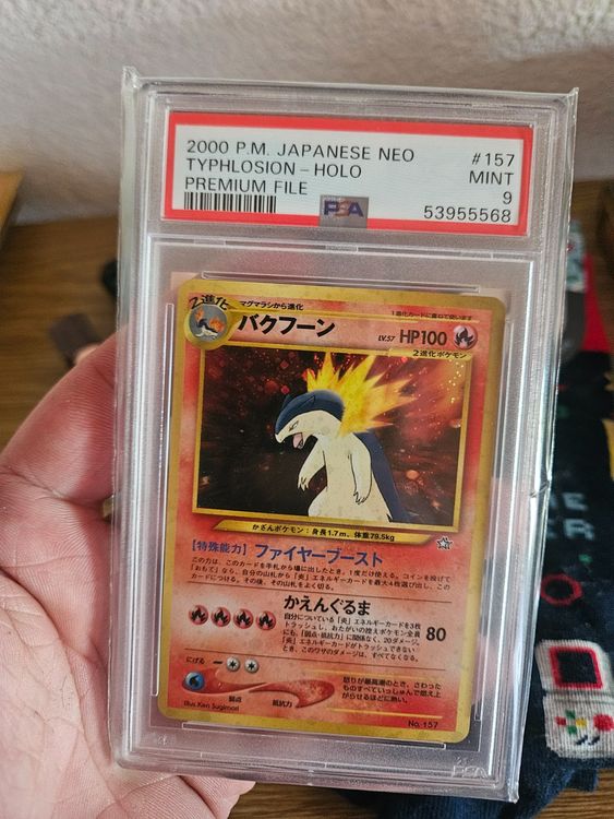 PSA 9 TYPHLOSION - HOLO 2000 JPN. NEO PREMIUM FILE ab 1 chf (Gebraucht) in männedorf für CHF 46 ...