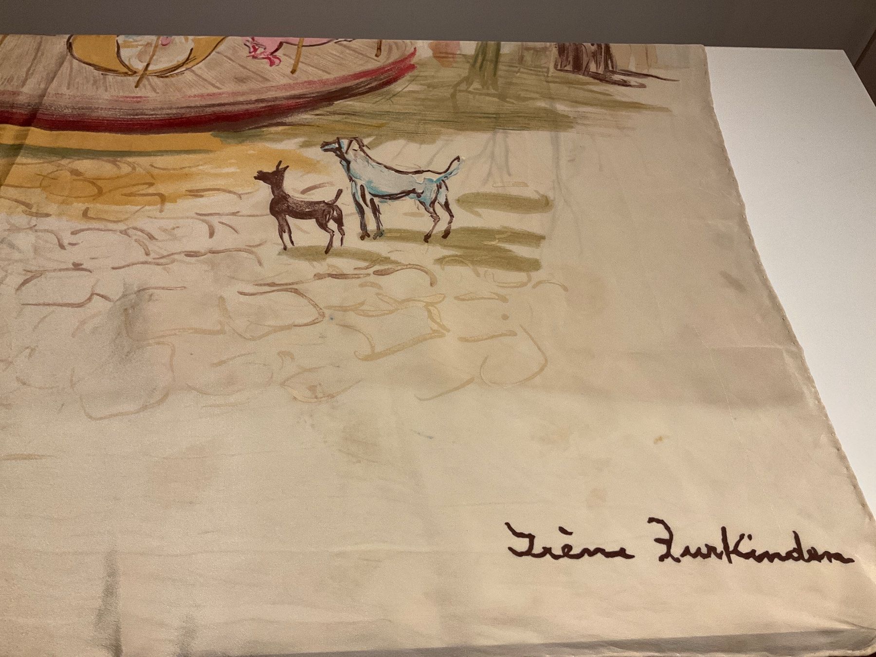 Foulard mit Bild von Irène Zurkinden, ca. 81 x 84 cm (Gebraucht) in ...