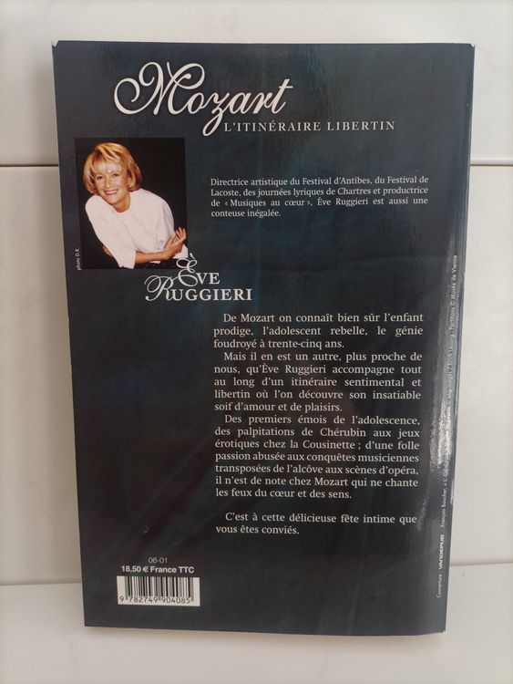 Mozart - L'itinéraire libertin / Eve Ruggieri / Michel Lafon (D ...