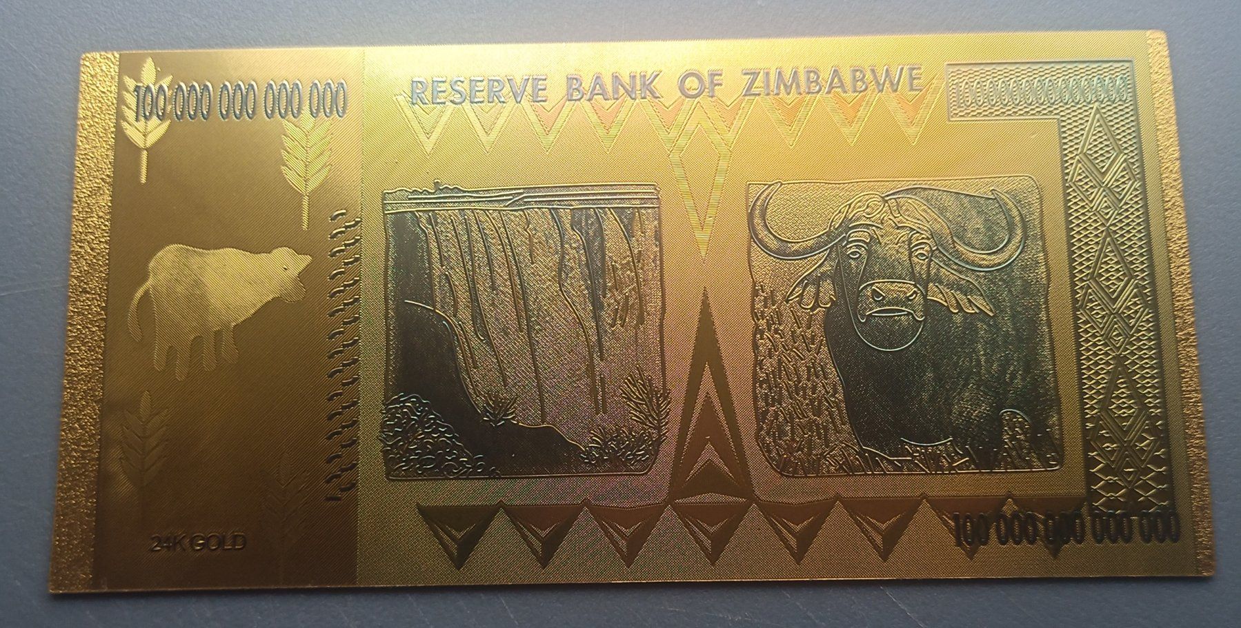 SIMBABWE - ZIMBABWE - 100 TRILLION DOLLAR - GOLDENE BANKNOTE (Neu ...