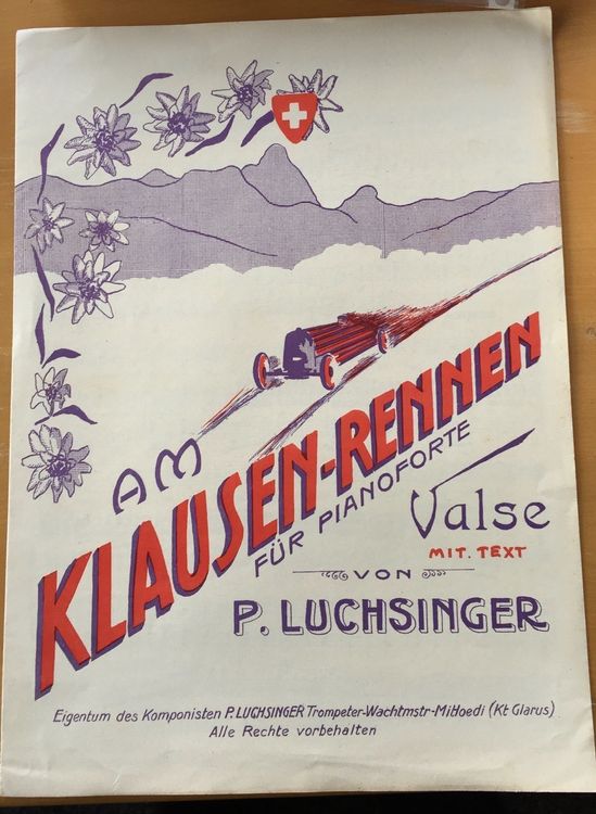 Klausen - Rennen, Walzer, Musiknoten, Luchsinger, RAR,TOP! | Kaufen auf ...