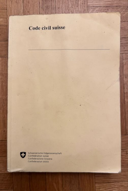 Code Civil Suisse - Édition originale pour étudiants en droi (D ...