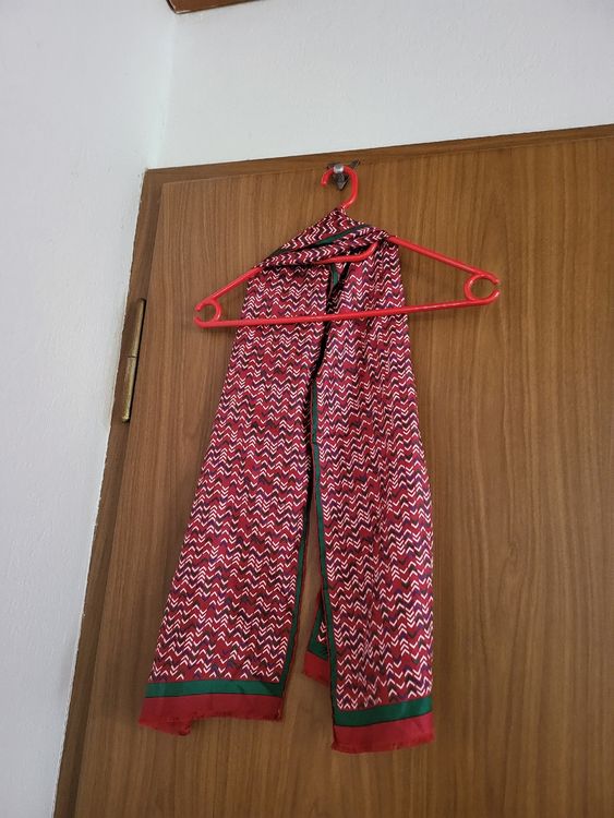 Echarpe soie Mirsa vintage rouge , verte et blanc (D'occasion) à ...