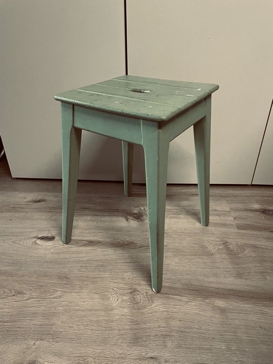 Hocker Schemmel vintage Shabby aus Holz für Küche Kinder (Gebraucht) in ...