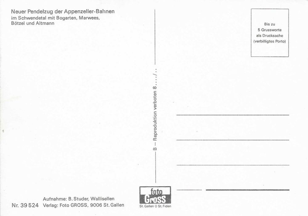 Neuer Pendelzug der Appenzeller-Bahnen (Neu (gemäss Beschreibung)) in Rothrist für CHF 1.5 – mit ...