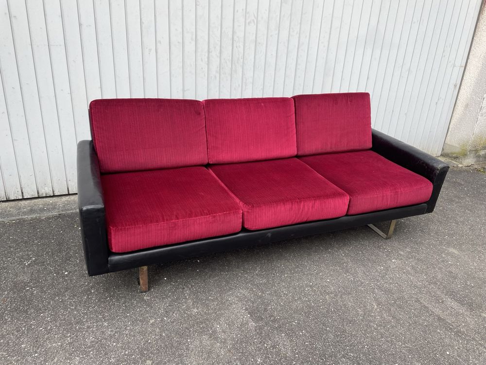 Mid Century Modern Vintage Sofa Leder & Samt | Kaufen auf Ricardo