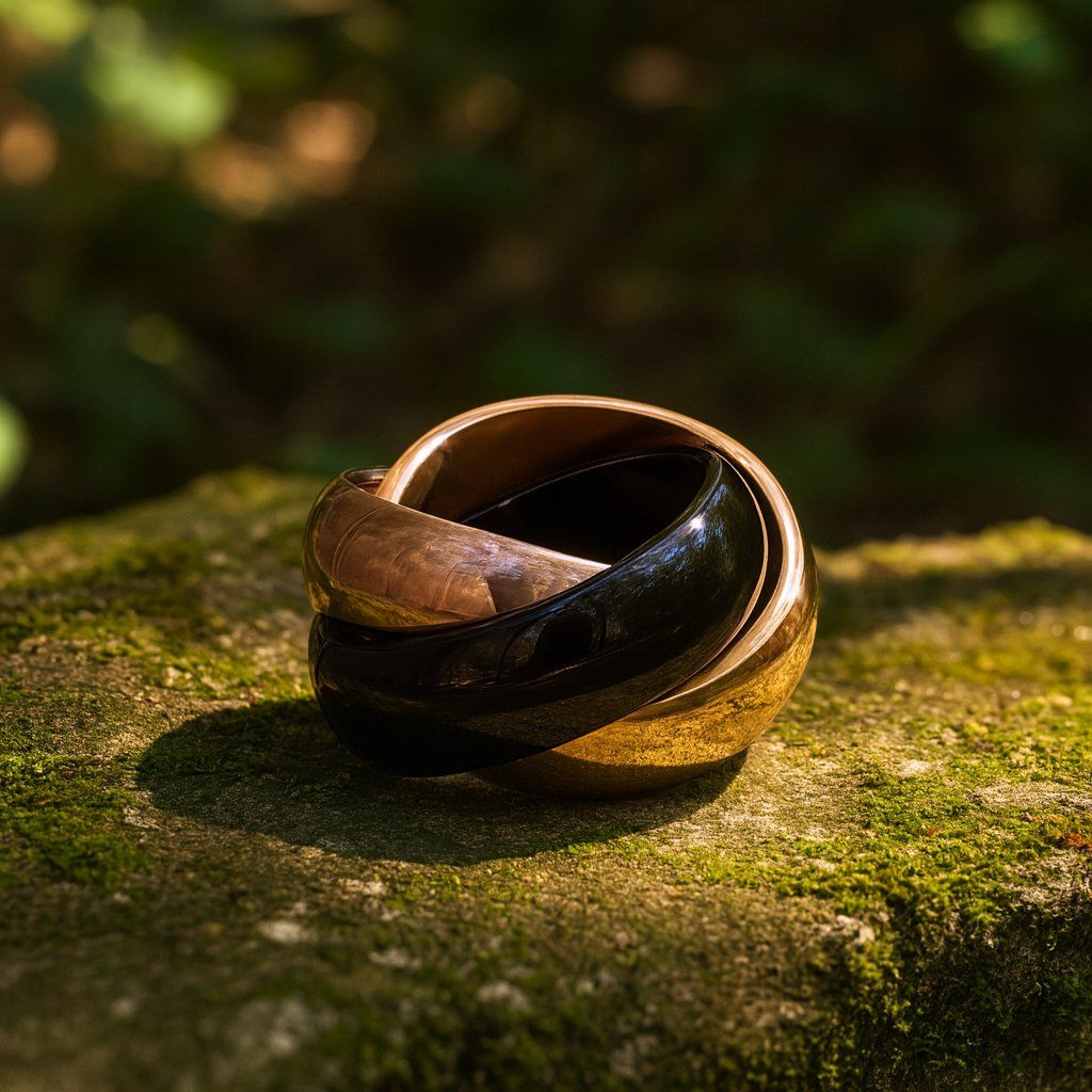 Edelstahl Trinity Ring by Olga Ribler Ringgrösse 62 (Neu (gemäss ...