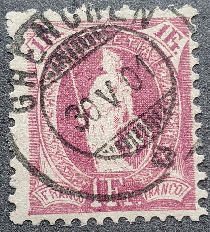 Stehende Helvetia 71D Grenchen Kat. 8.- (Gebraucht) in Balgach für CHF ...