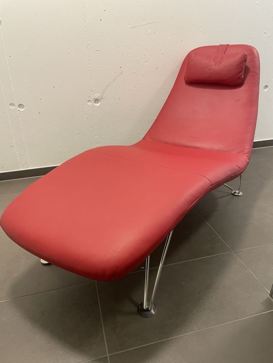 Liege Sessel Relax Leder Rot | Kaufen auf Ricardo