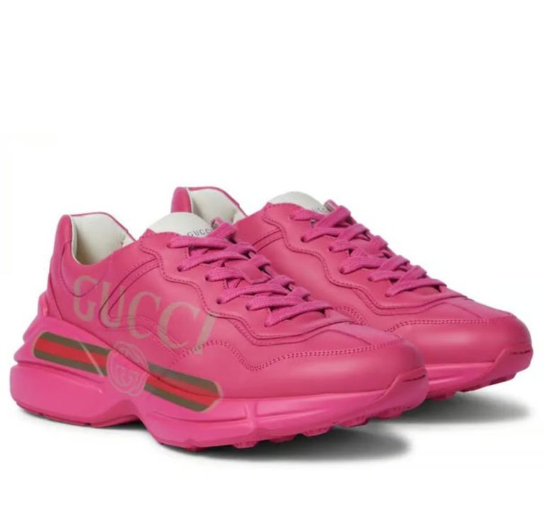 Gucci, Rython, Damen Sneakers, Pink, Leder, Gr.36.5, Top | Kaufen auf ...