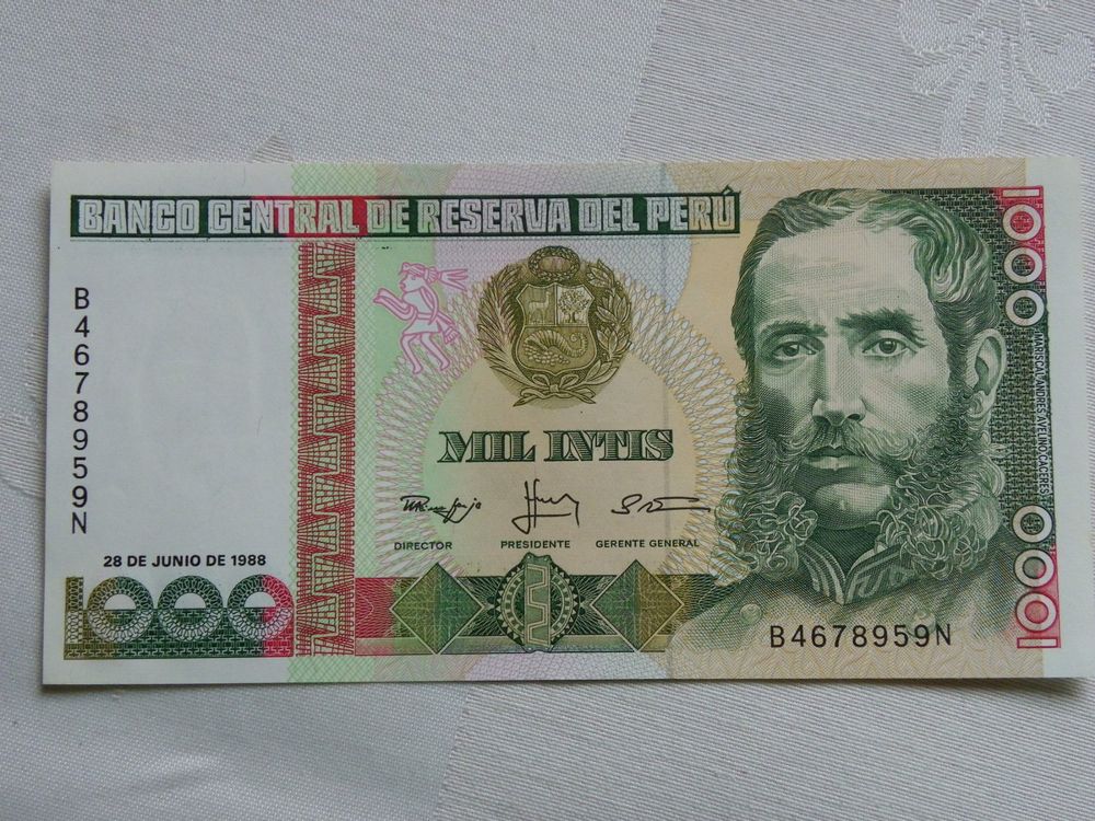 Peru 1000 Intis 1988, Neu (Neu (gemäss Beschreibung)) in ...