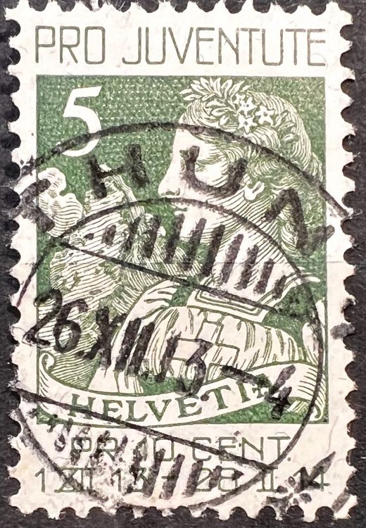 1913 Pro Juventute J1 Voll⦿ Thun (Gebraucht) in St. Gallen für CHF 4.5 – mit Lieferung auf ...