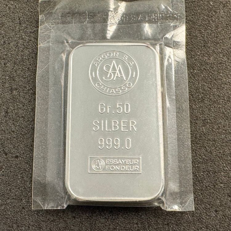 50 gramm Silber Barren Schweiz Argor SA ovp (Gebraucht) in Reitnau für ...