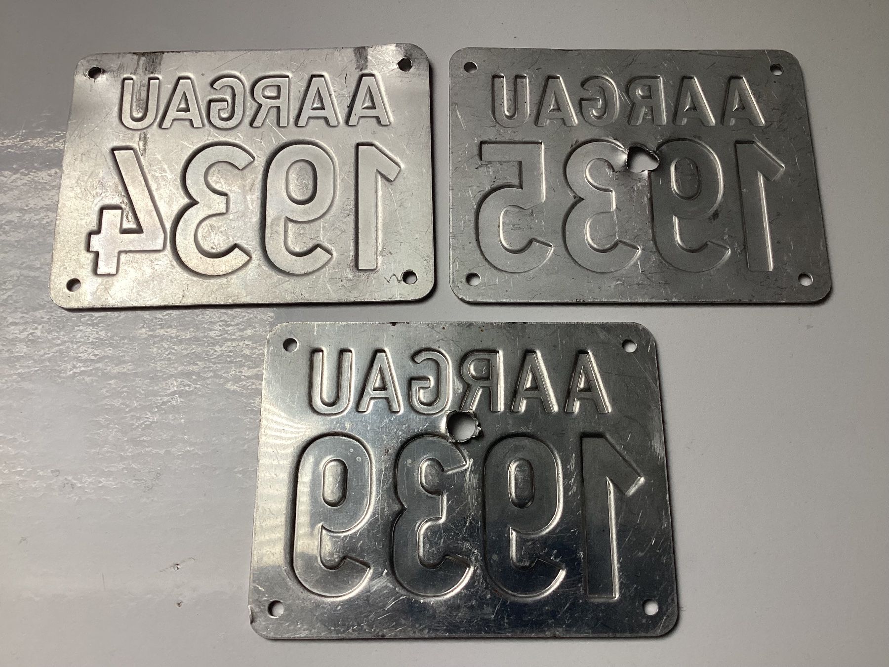 Velo/Fahrrad Nummer "AARGAU 1934/1935/1939“ (Gebraucht) in Bachenbülach ...